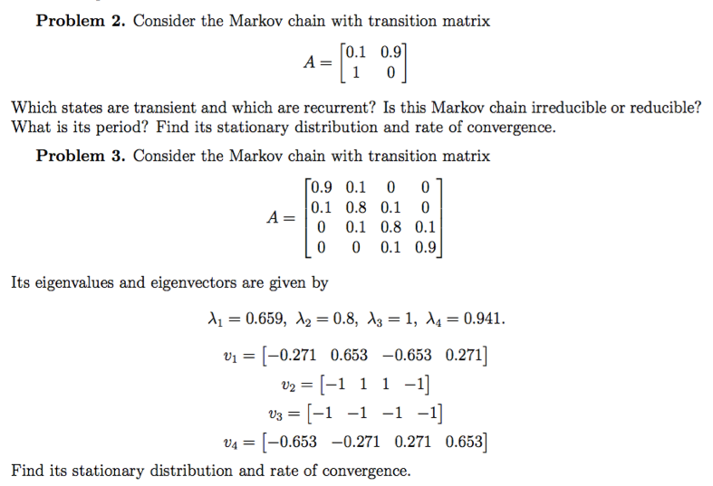 Solved: Consider The Markow Chain With Transition Matrix W... | Chegg.com Solved: Consider The Markow Chain With Transition Matrix W... | Chegg.com